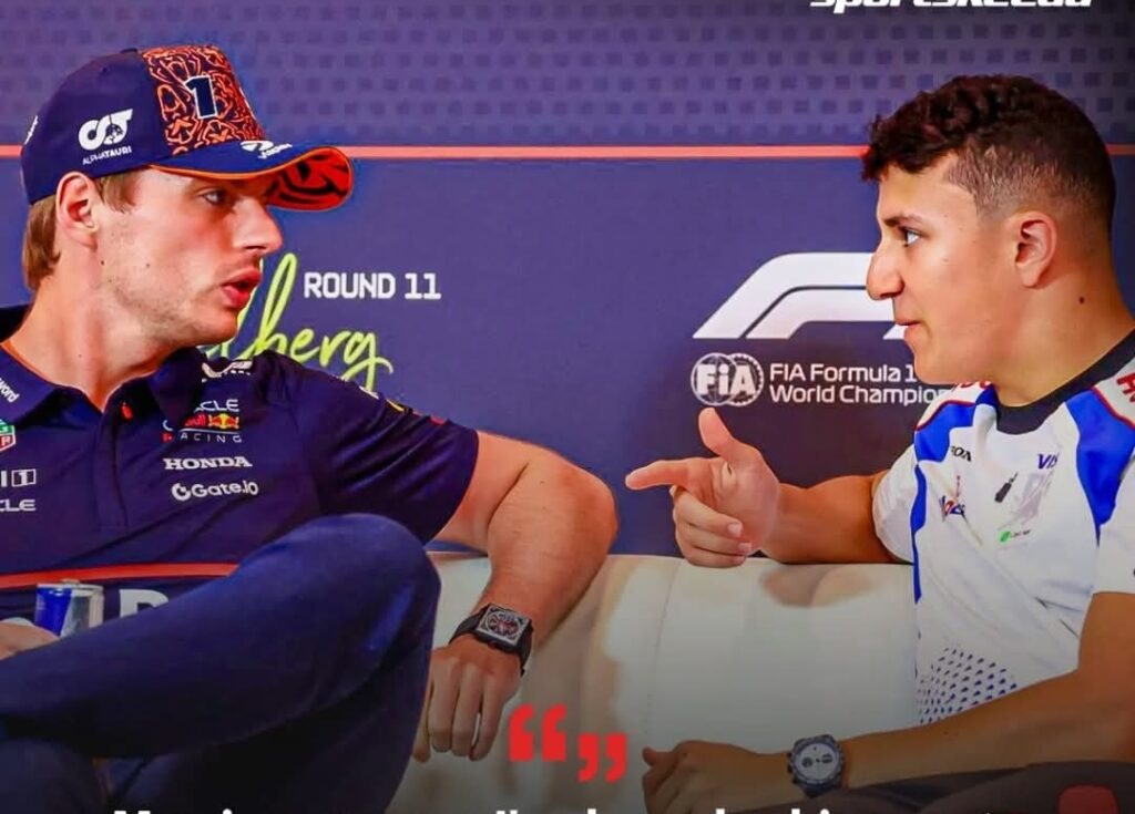 Isack Hadjar Celebrates First F1 Podium Alongside Idol Max Verstappen ...