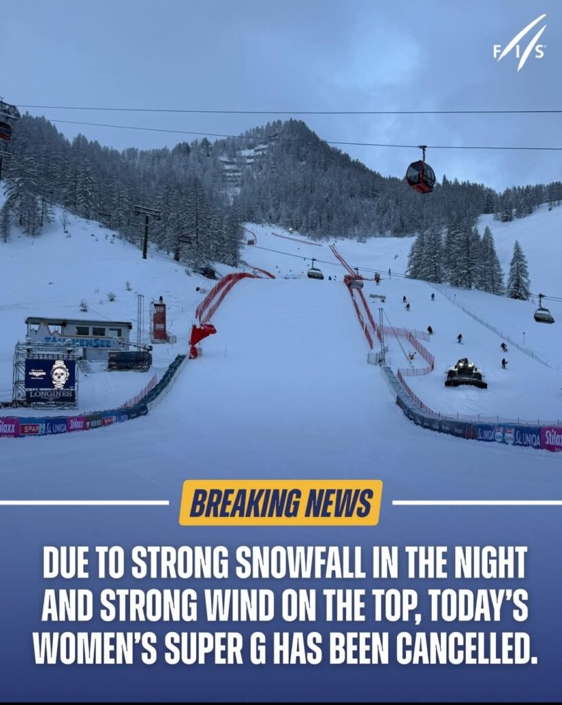 BREAKING: Zauchensee Women's Super-G Cancelled Due to Severe Weather ...