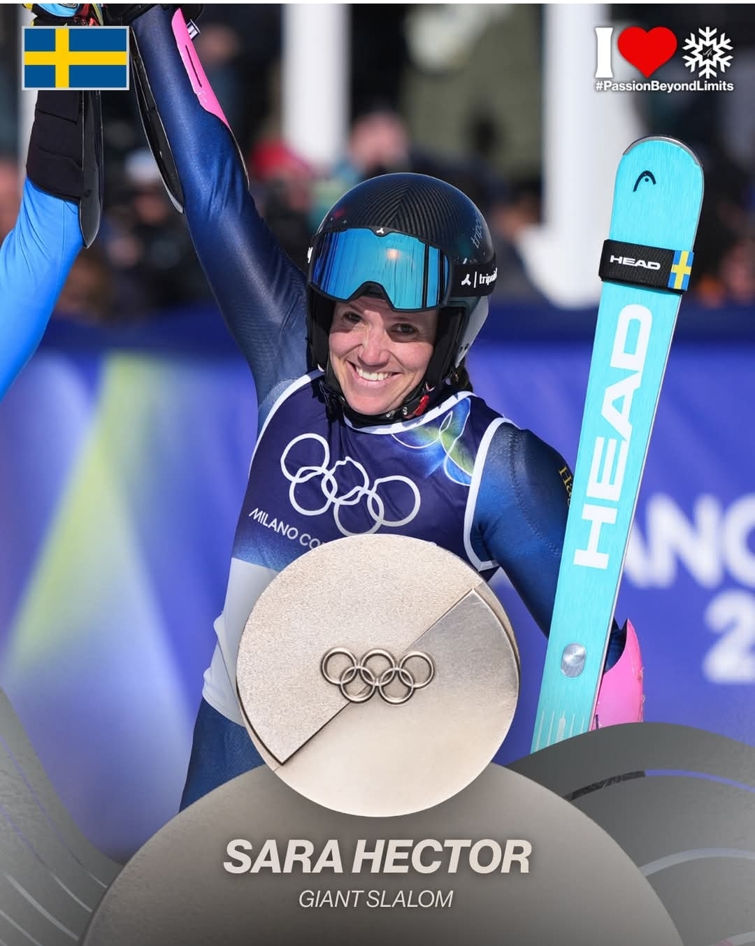 Sara Hector Secures Olympic Silver in Giant Slalom: Defending Champion ...